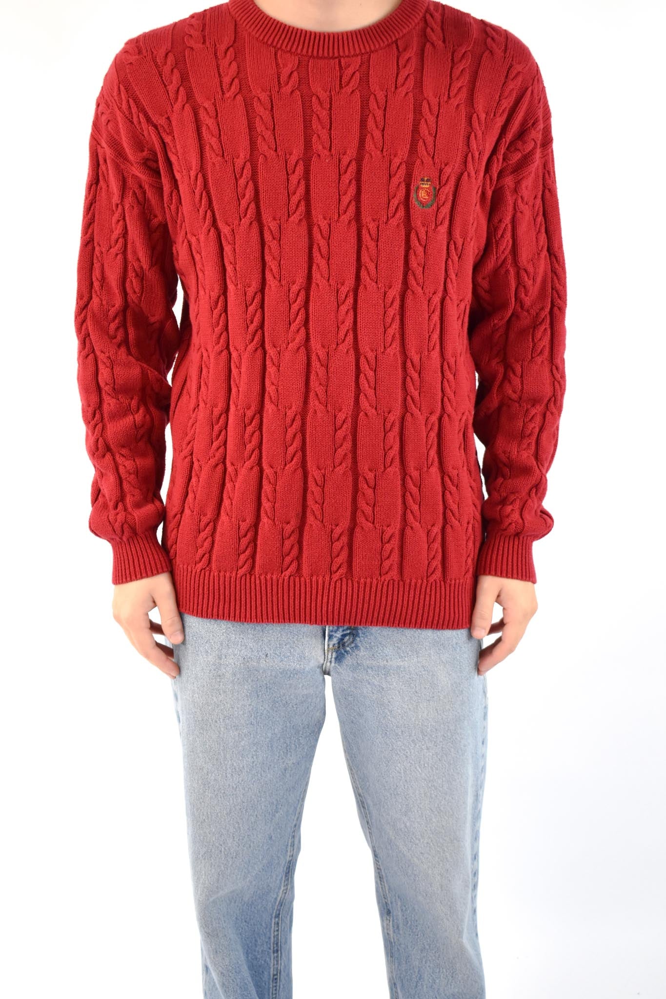 Red Cable Sweater – Vintage Fabrik