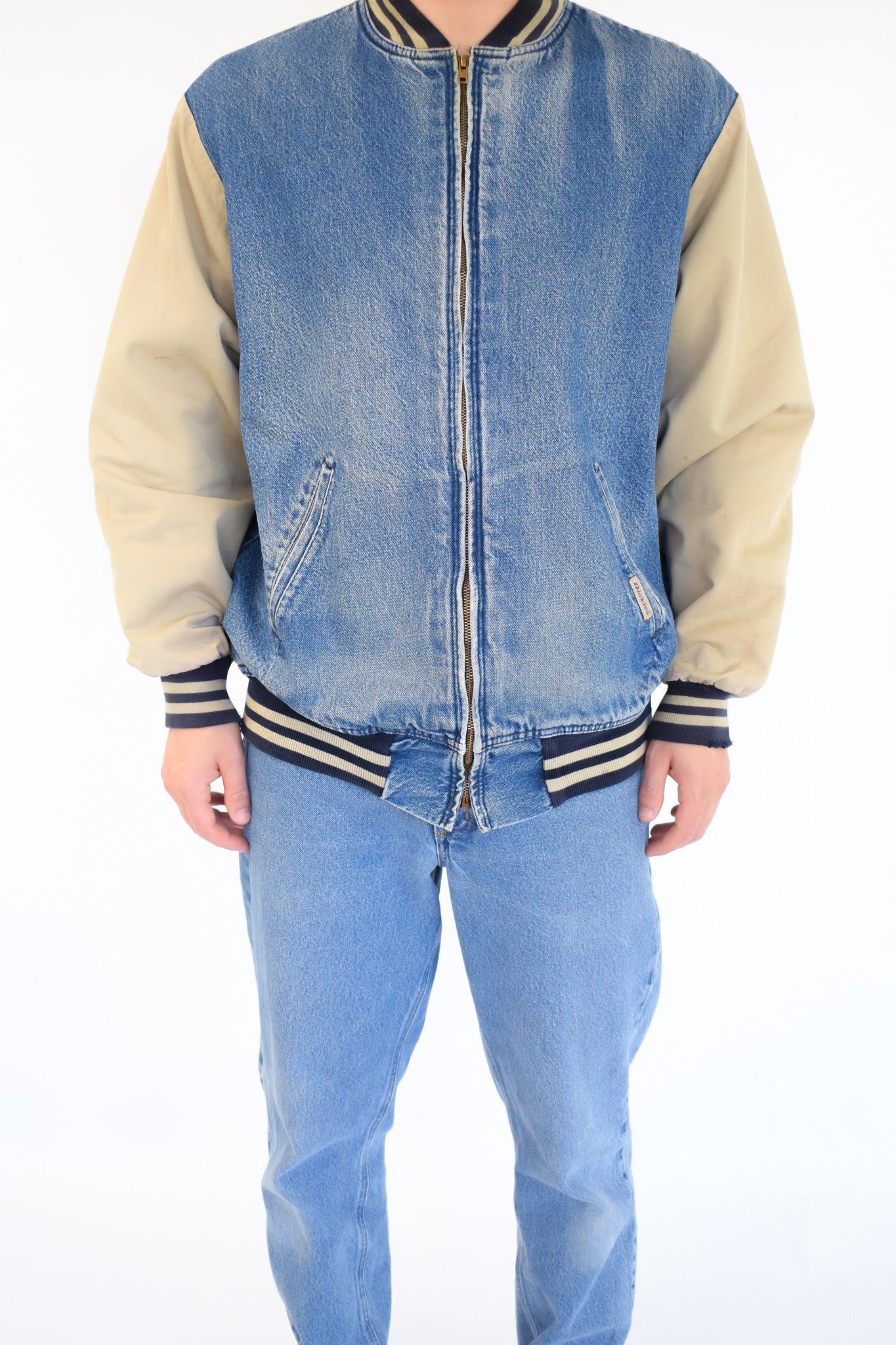 Denim Varsity Jacket – Vintage Fabrik