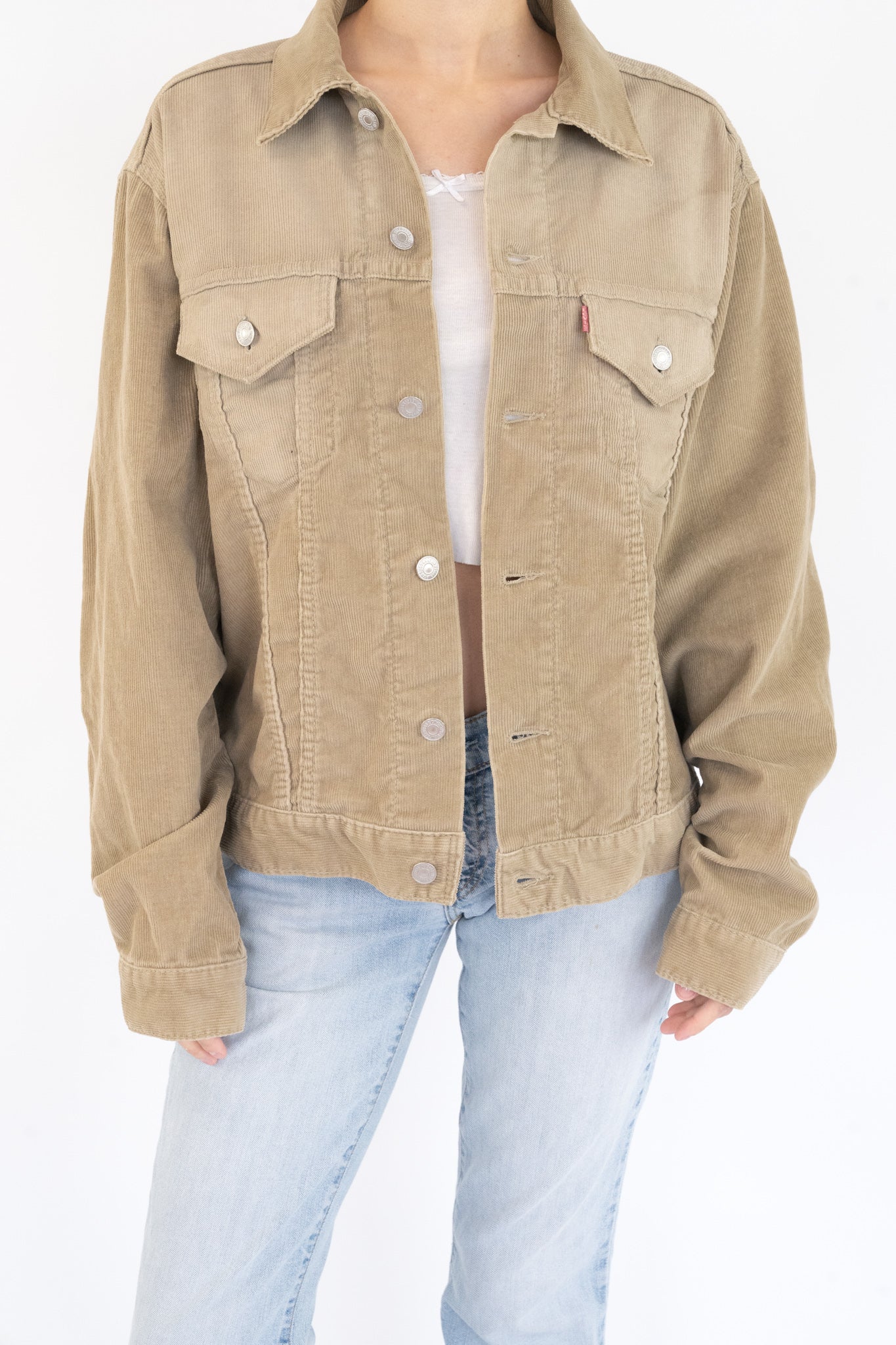 Beige Denim Jacket – Vintage Fabrik
