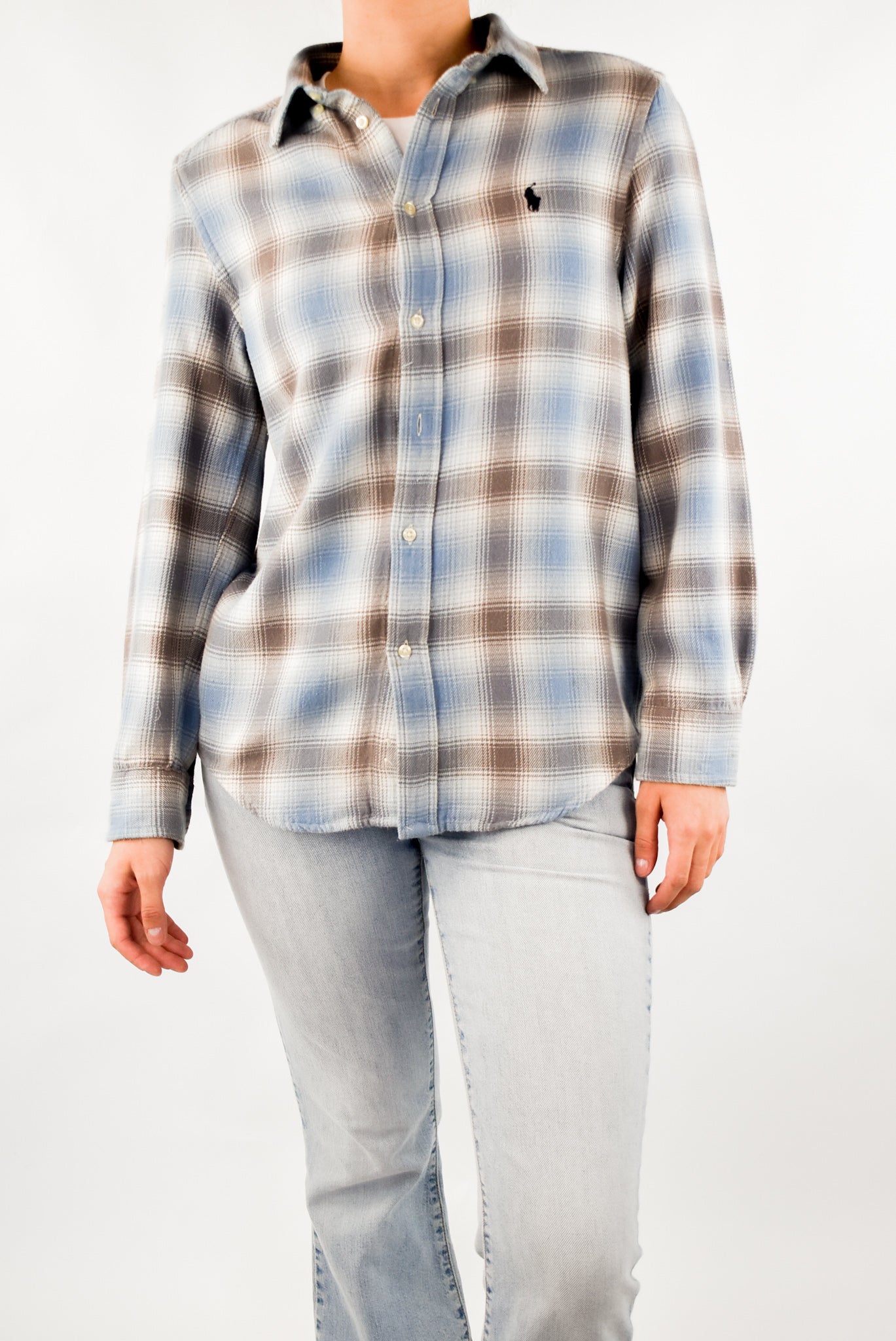 Light Blue Plaid Shirt – Vintage Fabrik