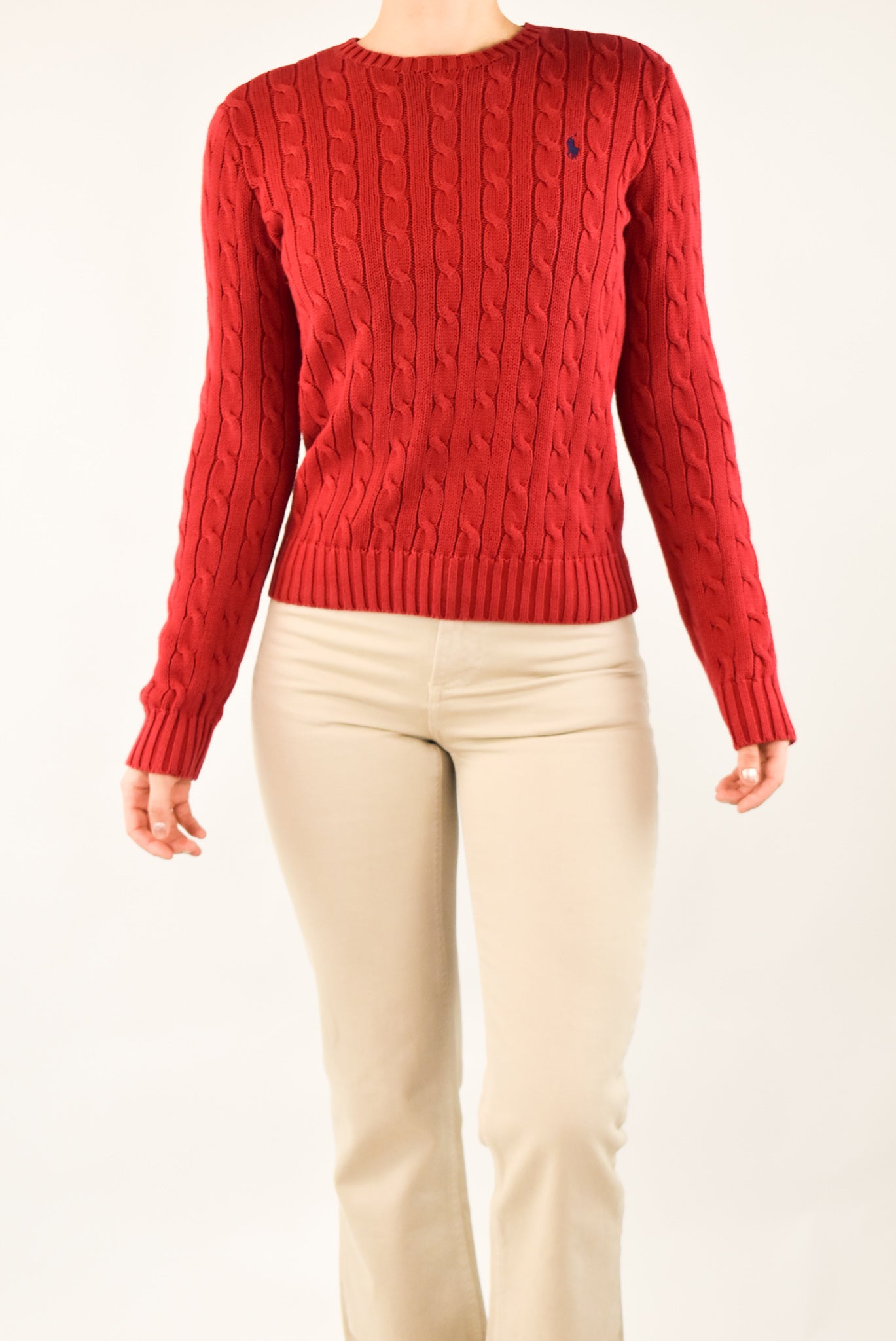 Red Cable Sweater – Vintage Fabrik